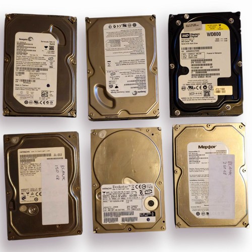 Lot B27 - 6x 3.5" Desktop PC Hard Drive HDD SATA & IDE – 80GB to 250GB ...
