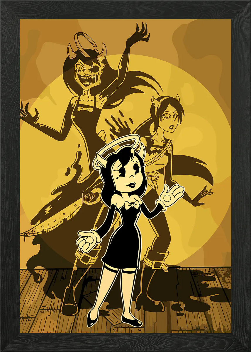 Bendy and the Ink Machine Framed Wall Art Poster Canvas Print Picture ...