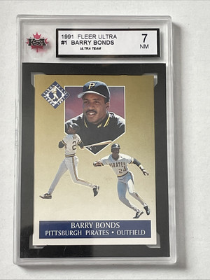 1991 Fleer Ultra Ultra Team #1 Barry Bonds Pittsburgh Pirates - KSA 7 ...