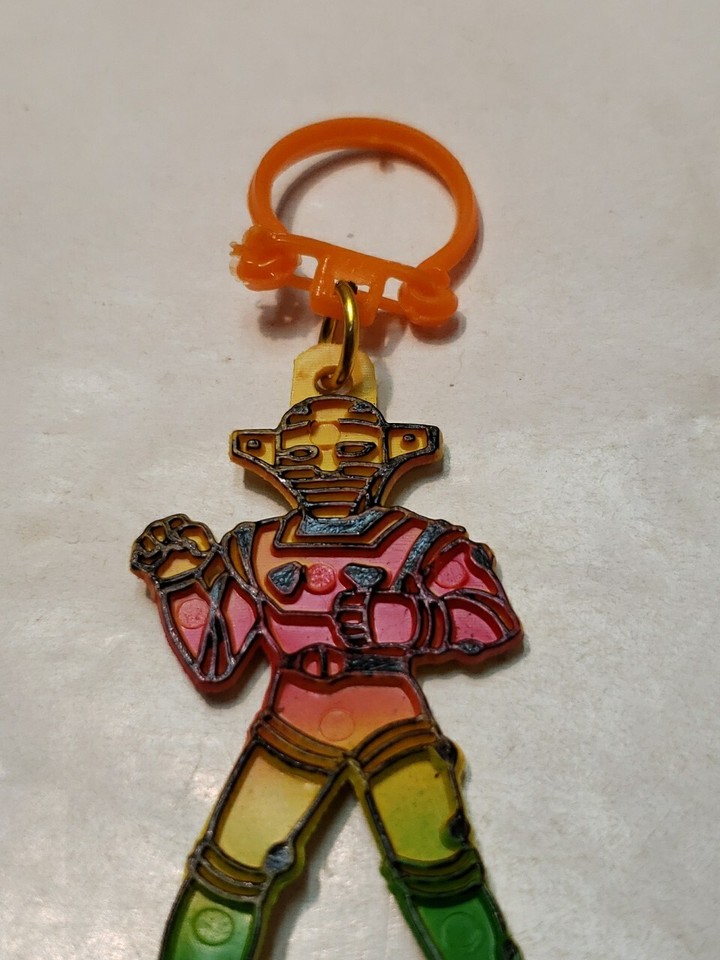 ROBOT TRANSFORMER BUBBLE GUM VENDING MACHINE TOY KEY RING PRIZE VINTAGE ...