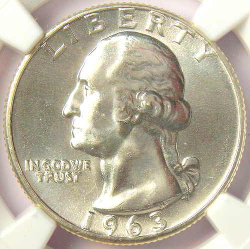 1963 Washington Quarter 25C (1963-P) - NGC MS67+ Plus Grade - $12,000 ...