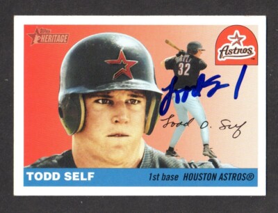 2004 HERITAGE #339 Todd Self HOUSTON ASTROS SIGNED AUTOGRAPH AUTO COA ...