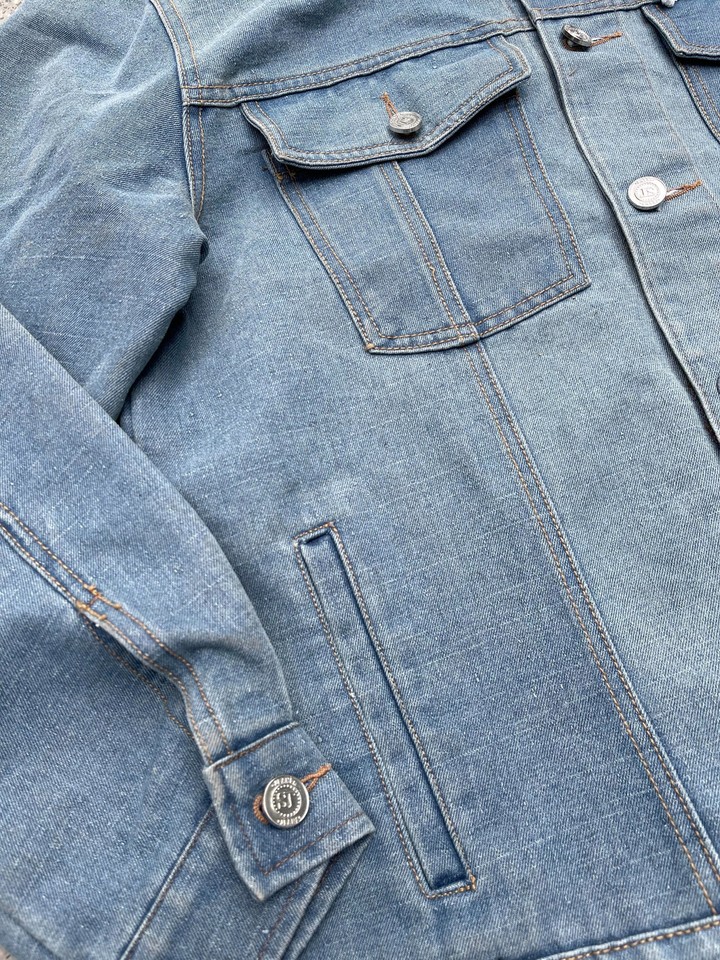 3051 warehouse clerk usmc mos embroidered hood jean jacket | eBay