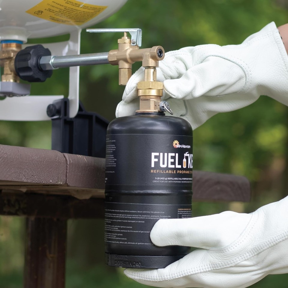 Fuel Keg Refill Kit for 1lb Propane Tanks Portable Outdoor Use ...