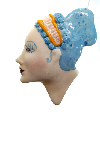 Vintage Statement Ring Plastic Lady Portrait Face Adjustable | eBay