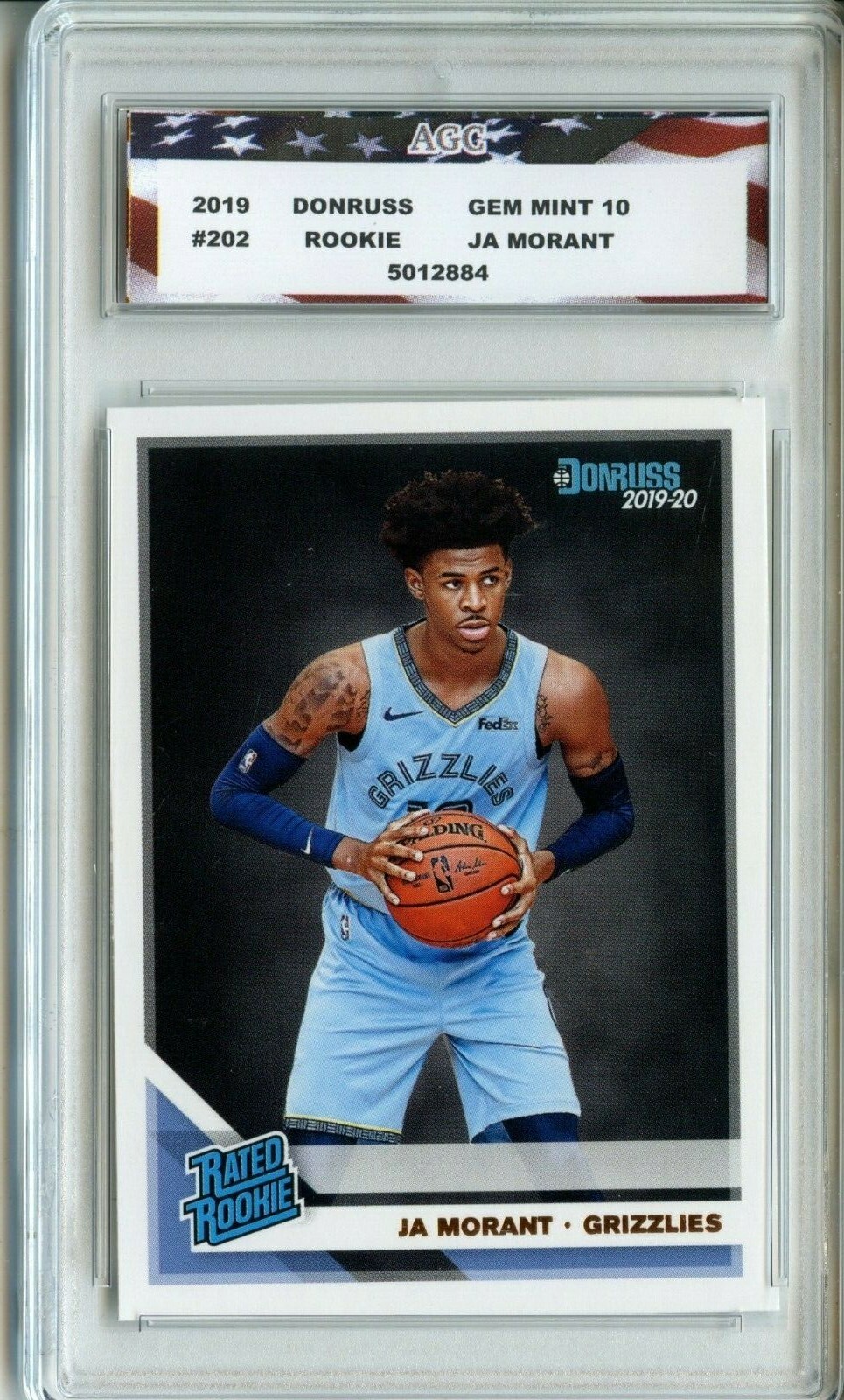 2019 Ja Morant Rookie Card #202 Donruss AGC 10 Gem Mint | eBay