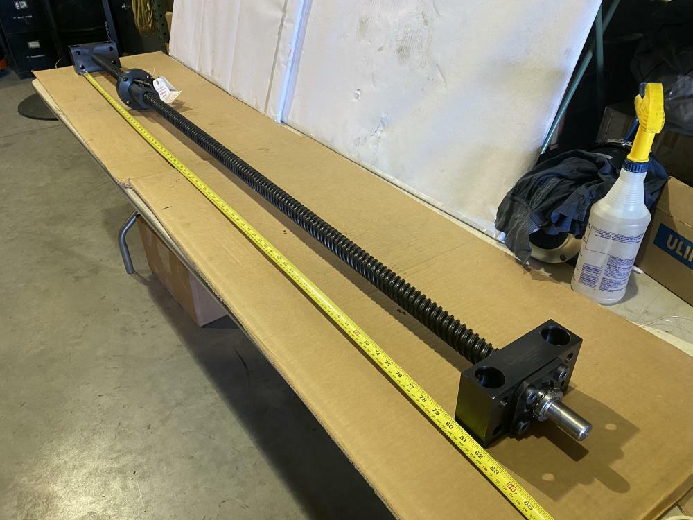 NOOK BALL SCREW ASSY # EZM-2030 TRAVEL: 80" 38mm dia. with MOUNTS CODE ...
