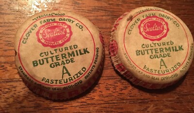 CLOVER FARM SEALTEST Cultured Buttermilk MILK BOTTLE CAPS ~ MEMPHIS ...