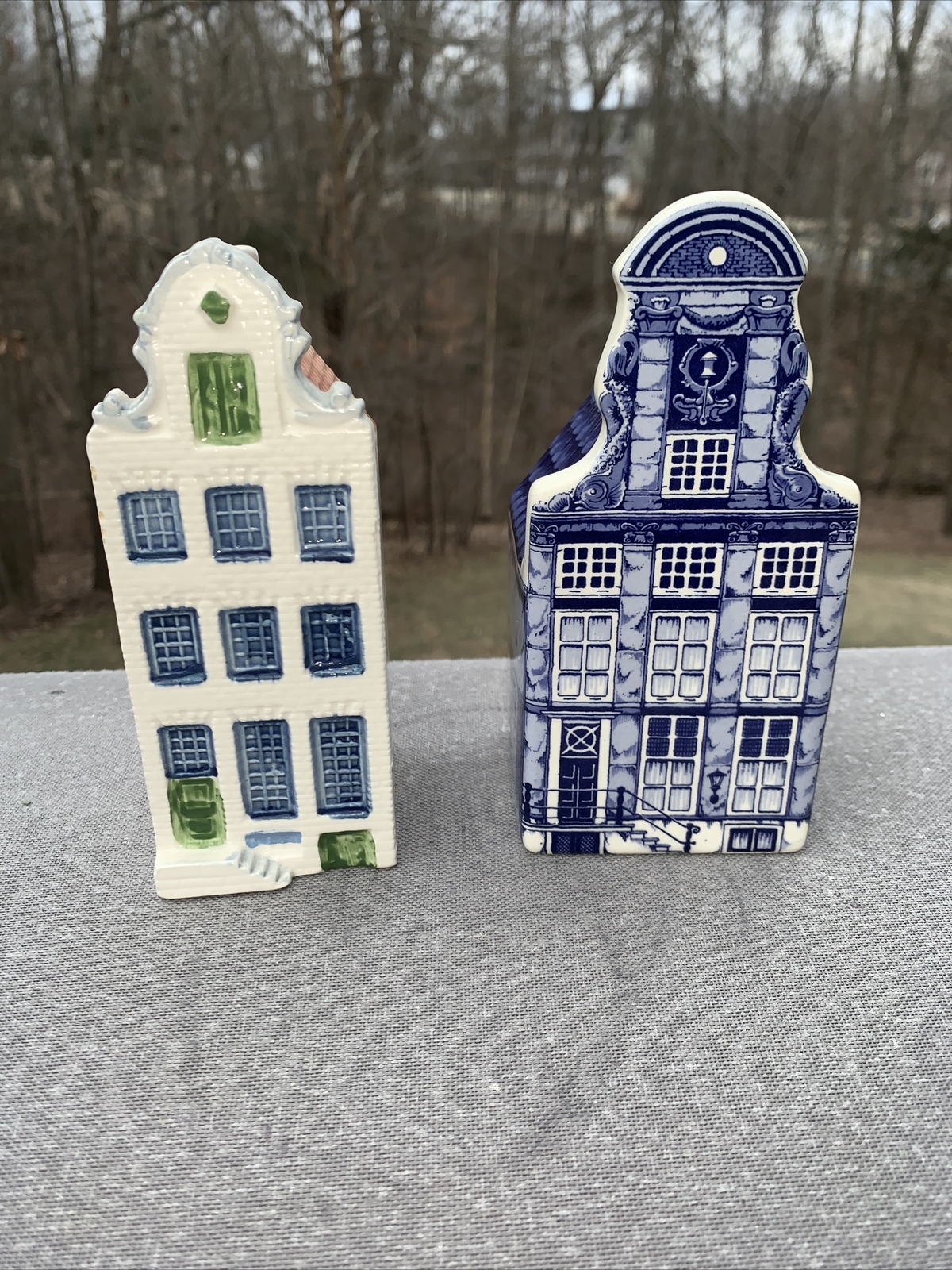 Vintage Delft Blue 1640 RARE #3 CLOCK GABLE Dutch House HOLLAND ...