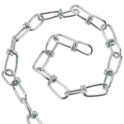 Double Loop Lion Chain #3 x 100ft Galvanized 90lbs WLL Made in USA ...