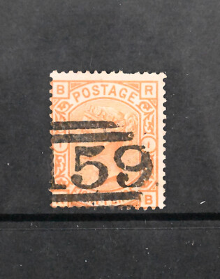 Great Britain GB Scott #73 Plate 1 Fine Used Nibbled perf top UK Stamp ...
