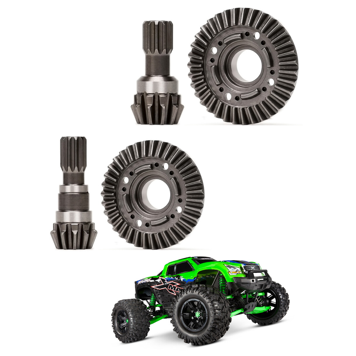 Front Rear Differential Ring/Pinion Gear For TRAXXAS 1/5 X-MAXX 6S 8S 1 ...