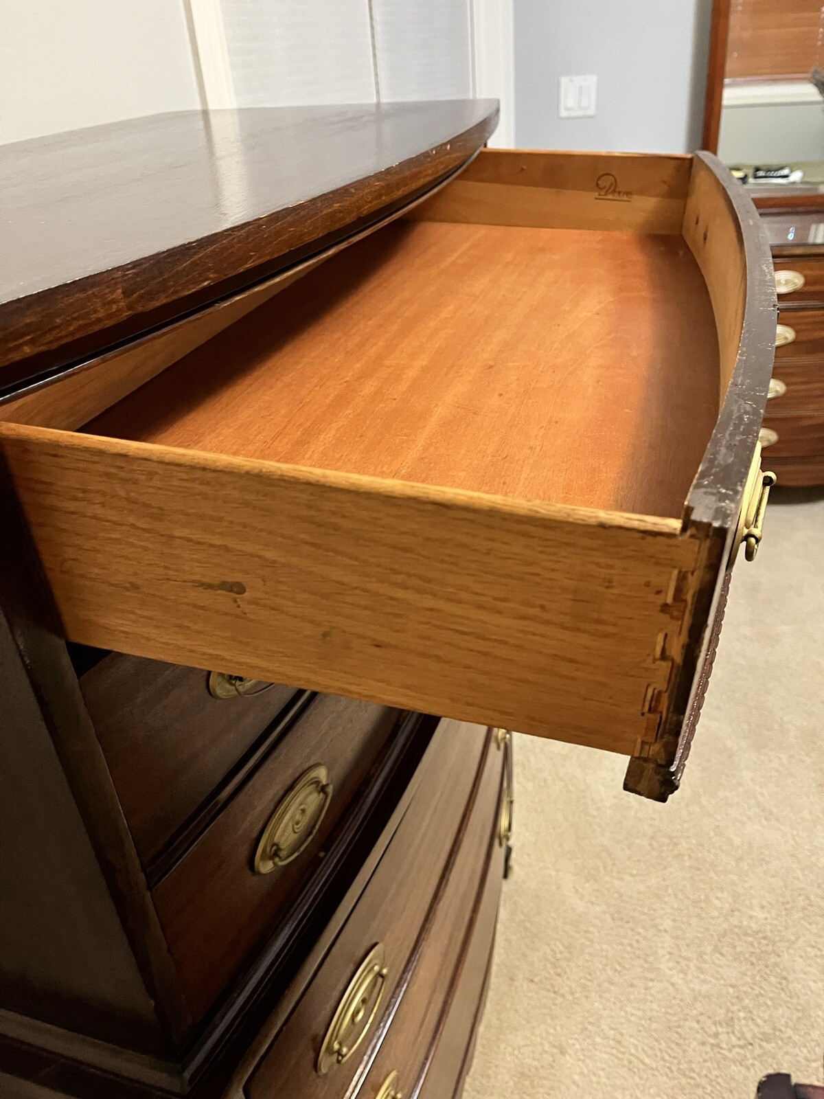 Dixie HighBoy 6 Drawer Mahogany Dresser | eBay