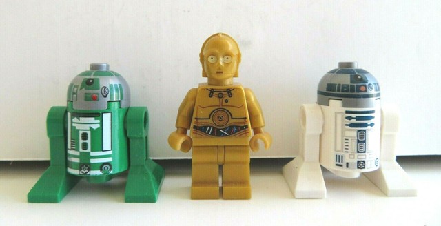euc lego star wars normal and green r2 d2 and c3po minifigure | eBay