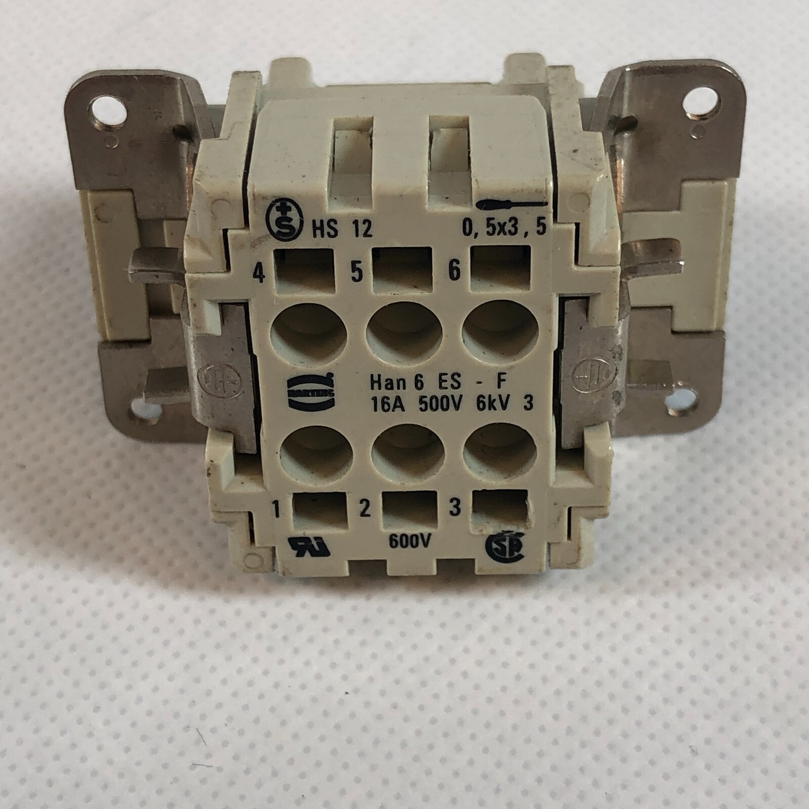 Female Connector Han 6 ES F HARTING 6-pin 16a 500v 6kv 3 NNB for sale ...