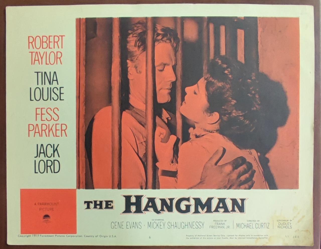 Tina Louise & Jack Lord through the bars HANGMAN original Lobby Card ...