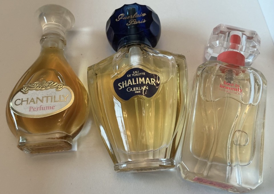 HUGE Vntg Lot 50 Mini Miniature Glass Perfume Bottles Various Designers ...