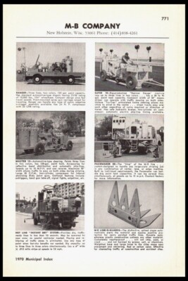 1970 M-B Company Traffic Marking Equipment New Holstein WI-trade photo ...