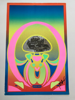 Peter Max Hand Signed Keystone Cops Original Poster | eBay