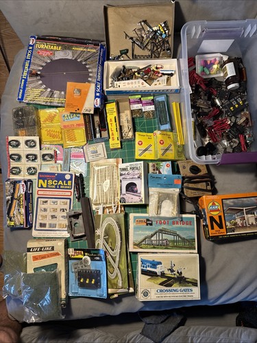 N Scale detail & Part Lot - Switches Track Scenery Buildings Kits ...