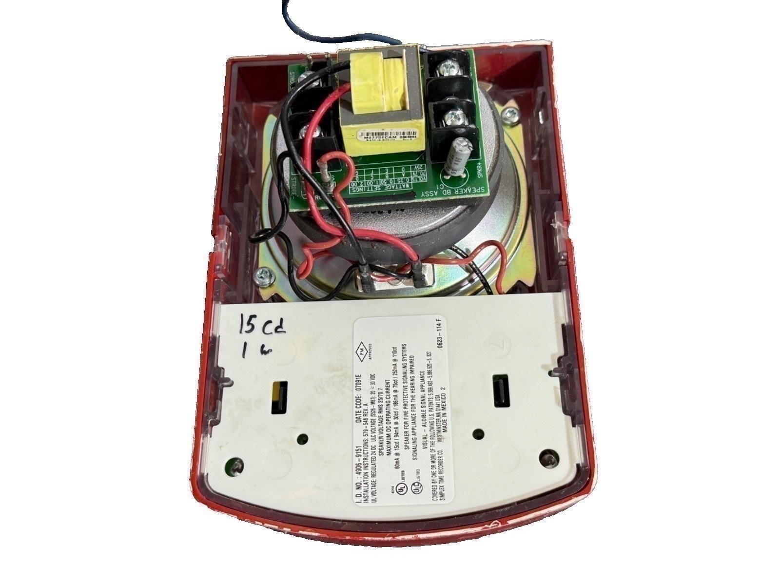 Simplex 4906-9151 Fire Alarm Speaker Strobe Wall Red (SmartSync) | eBay