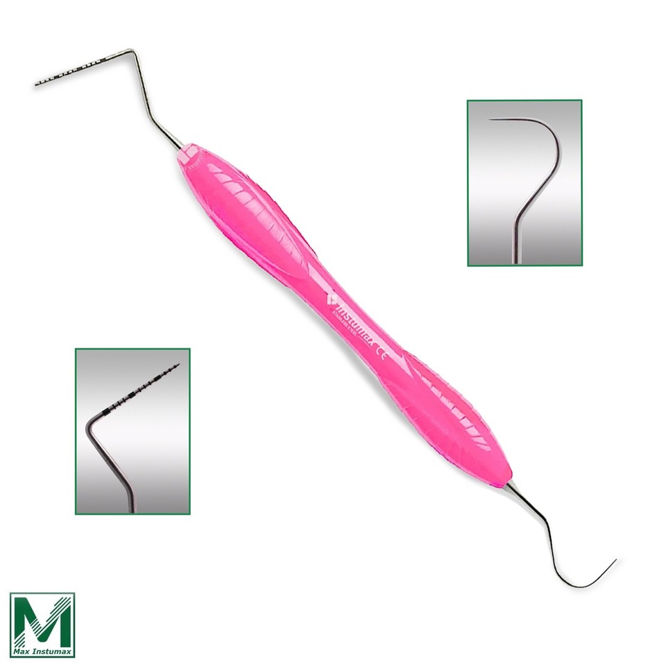 10 Dental Perio Probe UNC 23/15 Explorer Silicone Handle Double Ended ...