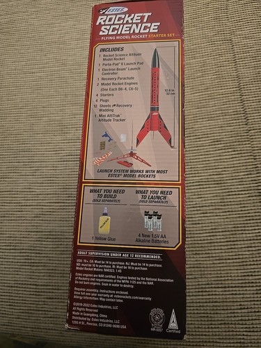 Estes Rocket Science Flying Model Starter Kit Altitrak Altitude Tracker ...