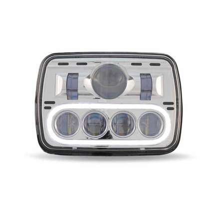 Trux TLED-H4 Projector Headlight, Led, 5" X 7", With White Auxiliary ...