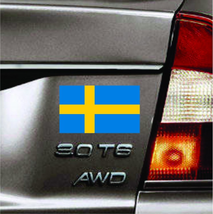 4" Swedish Flag Vinyl Decal Bumper Sticker Sweden Self Adhesive Sweden ...