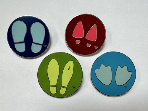 Disney Pin Hidden Mickey Donald Minnie Goofy Footprints Foot Print Set ...