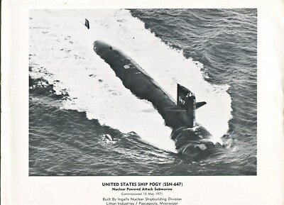 USS POGY SSN-647 US Navy submarine 8x10 B&W photo | eBay
