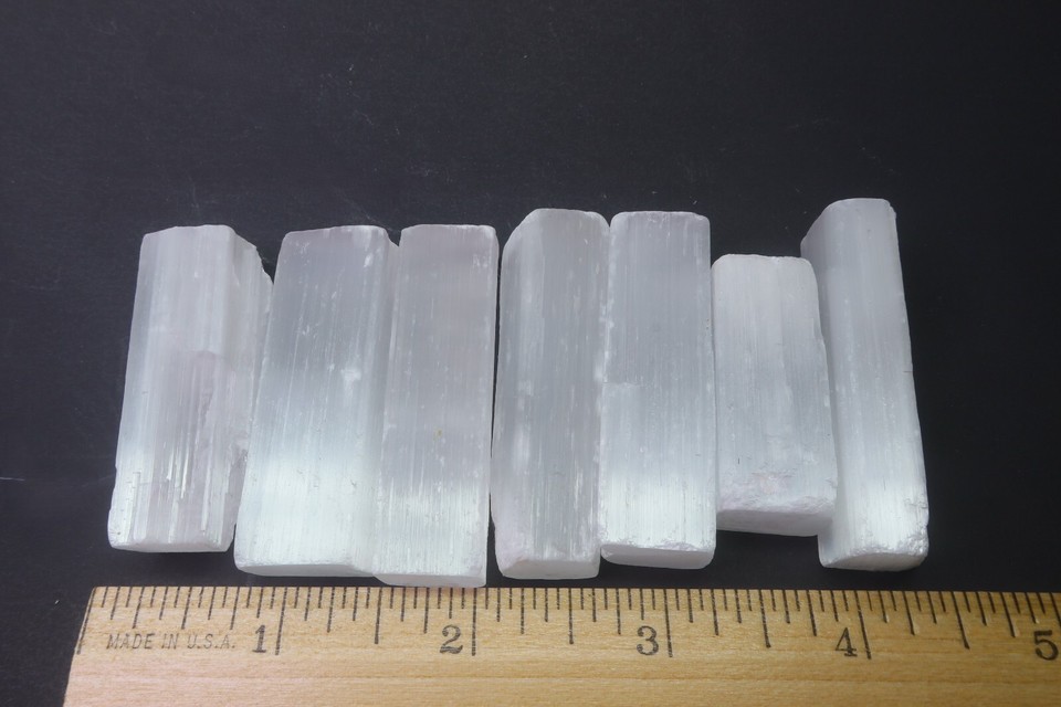 Selenite Sticks Collection 1/4 Lb Natural White Gypsum Crystal Blades ...