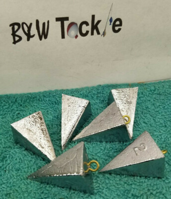 50 (fifty) 2 OZ PYRAMID SINKERS LEAD FISHING WEIGHTS FREE SHIPPING | eBay