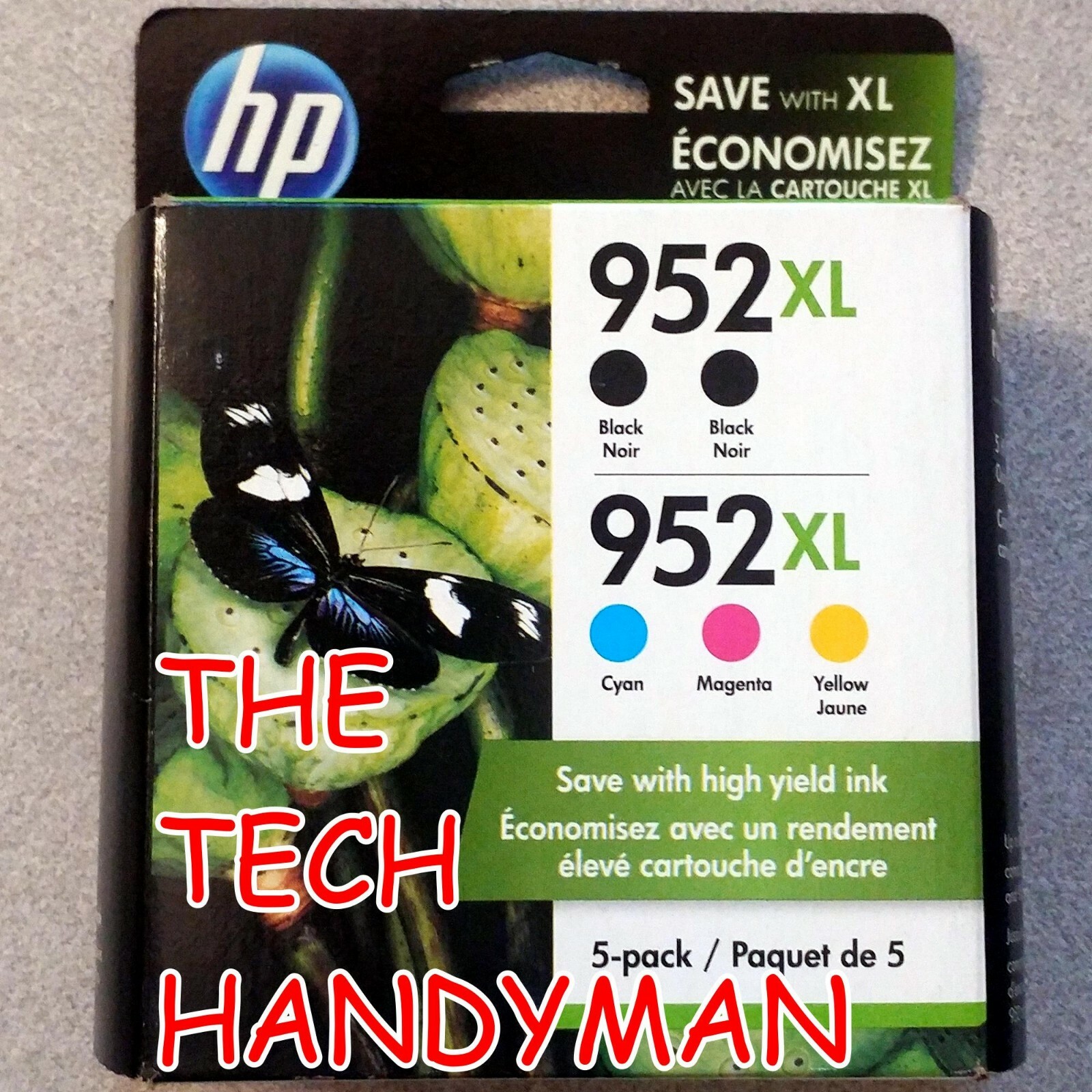 5-PACK HP GENUINE 952XL BLACK & COLOR INK (RETAIL BOX) OFFICEJET PRO ...