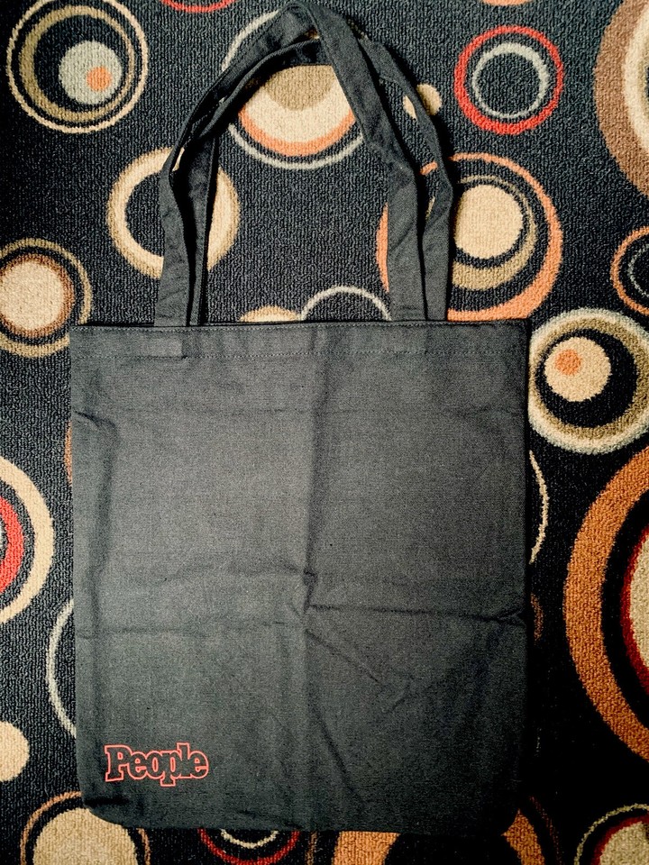 People Magazine Logo New Canvas Tote Bag Black Iconic Celebrity ...
