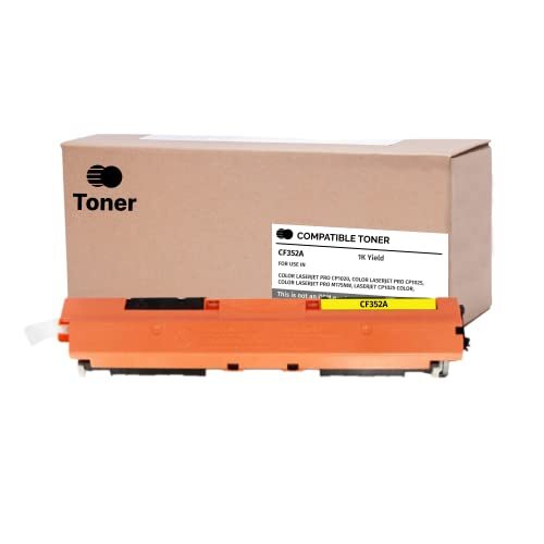 Compatible 130A (CF352A) Toner Cartridge, Yellow 1K Yield | eBay