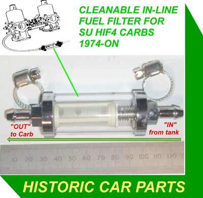 ALTERNATIVE CLEANABLE FUEL FILTER for HIF4 CARBS on MGBGT & MGB ...