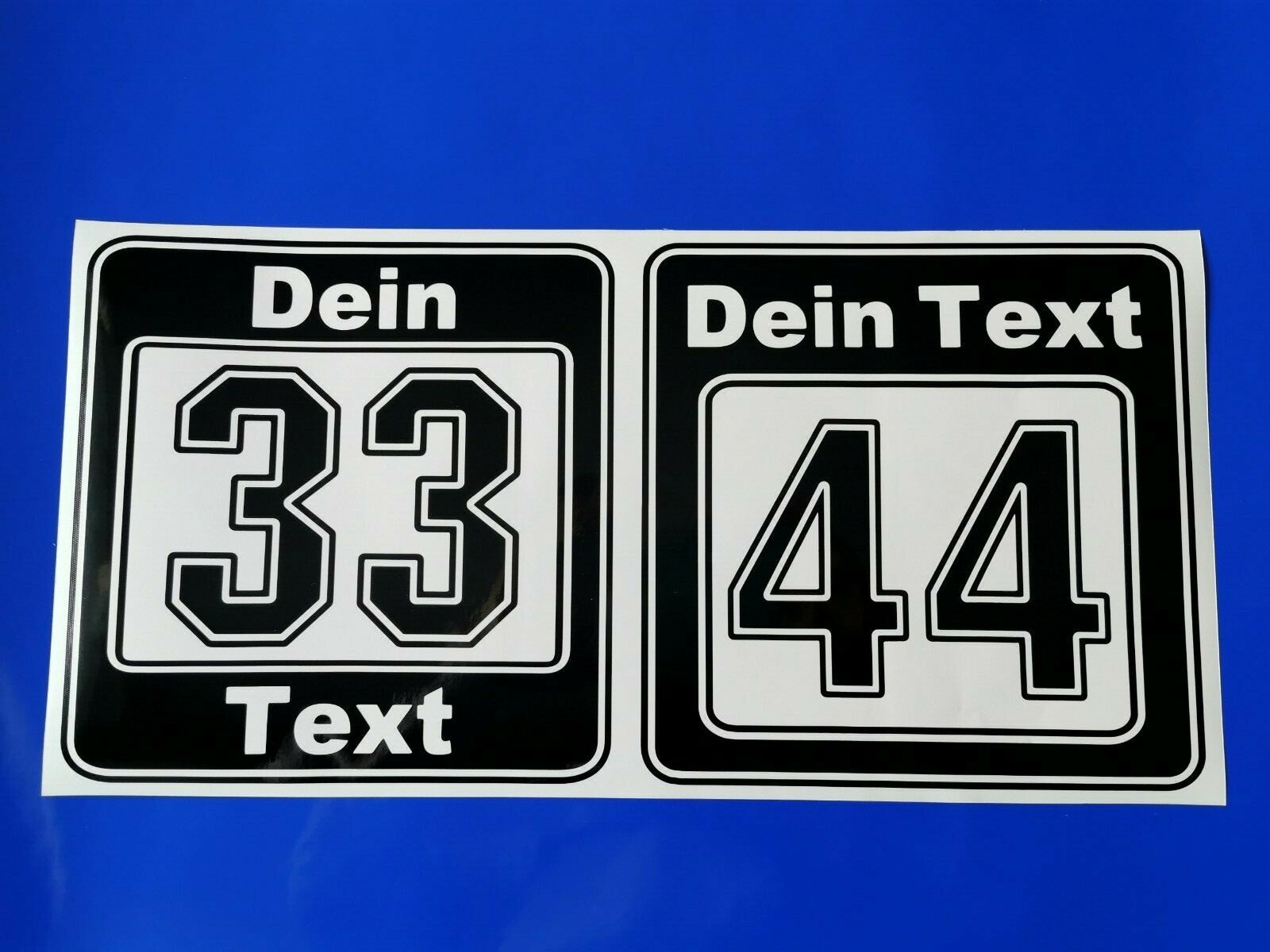 2 x Auto Wunsch - Startnummer Tafeln - Dein Text und Logo (30x30cm) | eBay