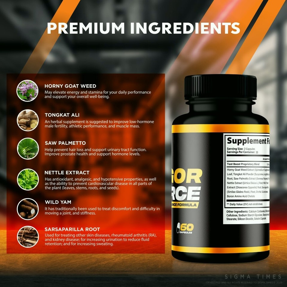 Vigor Force Male Supplement, Vigor Pills to Boost Vitality & Energy ...