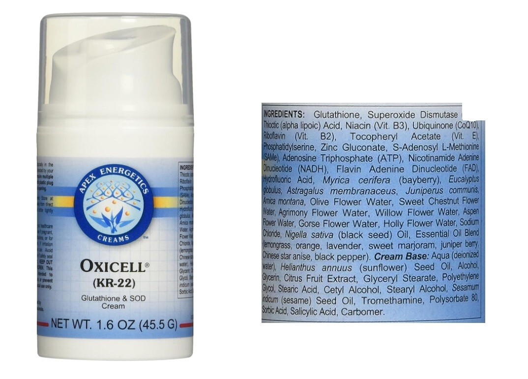 Oxicell K-22 1.6 oz, Glutathione Topical Cream To Protect Cells From ...