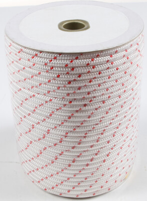 SPI NYLON STARTER ROPE POLYESTER WHITE/RED 3/16"X250' PART# 05-208-03 ...
