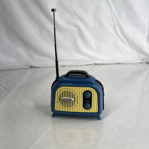 RARE Mini Retro Transistor Radio FSC Hi-Fi Sound Blue Dashing Battery ...