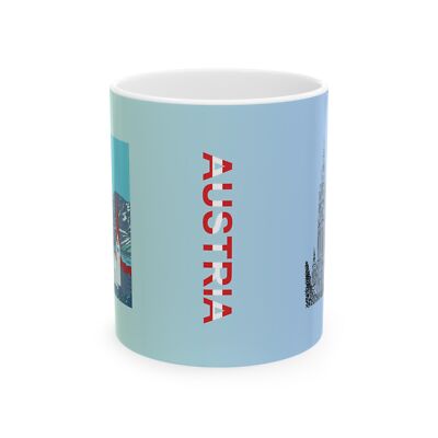 Austria Ceramic Mug, (11oz) personalized gift coffee mug country Europe ...