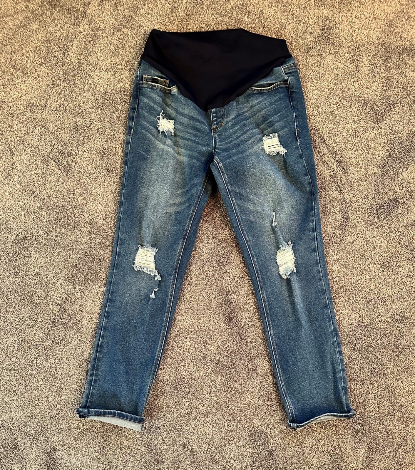 TIME AND TRU Maternity - SIZE: S (4-6) -Boyfriend Distressed Cuffed ...