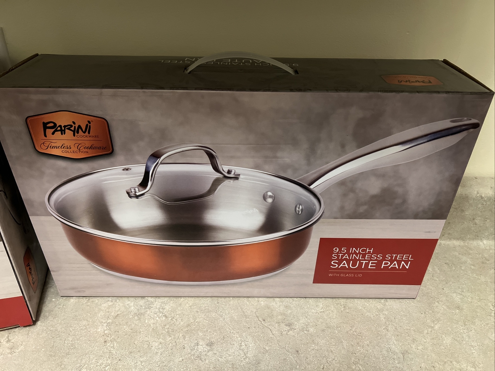 Parini Stainless Steel Timeless Copper Color Cookware Set, 8 Piece Pans ...