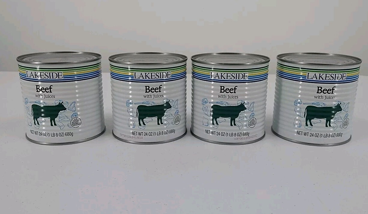 Lot of 4 Lakeside Beef with Juices 24oz each Expires 03/2029 | eBay