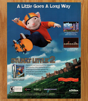 Stuart little 2 Gameboy Advance - Video Game Print Ad Poster Promo Art ...