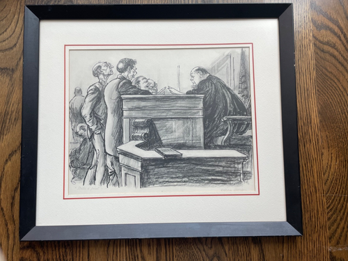 William Sharp STRIKE A POINT Hand Signed Lithograph Lawyer Judge ...