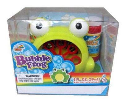 GREEN FROG BUBBLE BLOWER MACHINE blowing bubble battery operated with ...