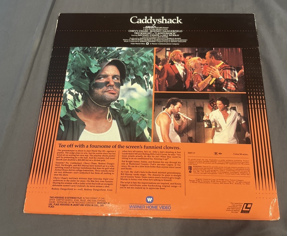 CaddyShack Chevy Chase Bill Murray Laserdisc LD Rare | eBay